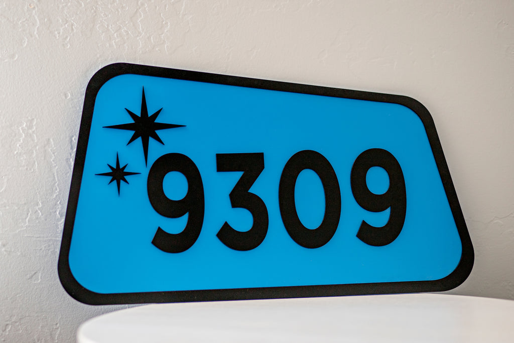Mid Century Modern House Number Sign, Custom Address Sign #23 – Ragin Retro