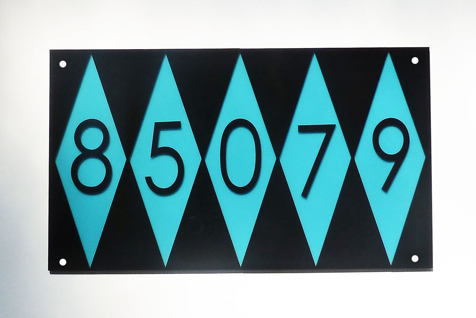 Mid Century Modern House Number Sign, Custom Address Sign #42 – Ragin Retro