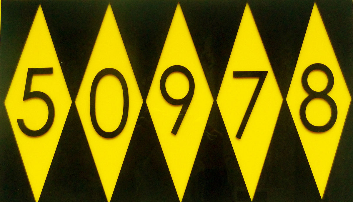 Mid Century Modern House Number Sign, Custom Address Sign #42 – Ragin Retro